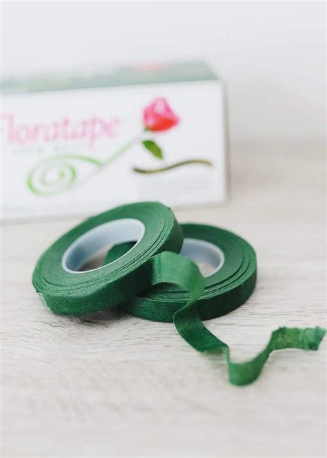 Cinta Floral 1 2 X 30 Yardas Color Verde 12 Rollos Mx