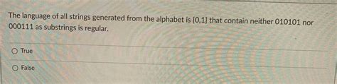 Solved The Language Of All Strings Generated From The
