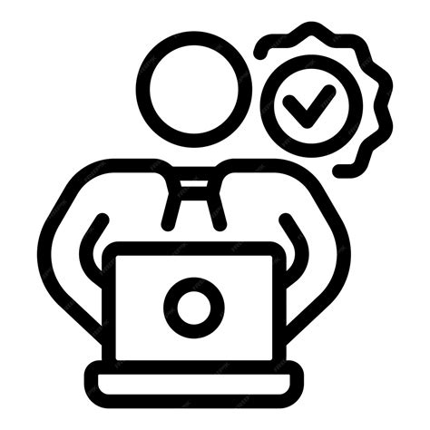 Premium Vector Quality Assurance Man Icon Outline Quality Assurance