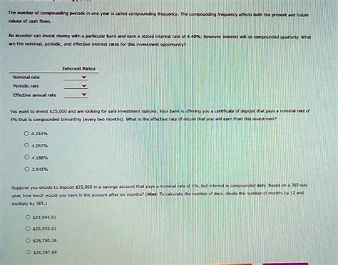 Solved Texts The Number Of Compounding Periods In One Year Is Called Compounding Frequency