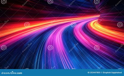 Dynamic Streaks Of Light In Vibrant Colors Create Mesmerizing Effect Stock Image Image Of