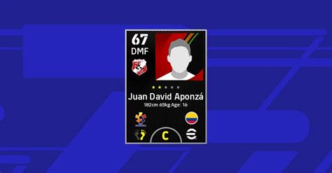 Juan David Aponzá Efootball Stats