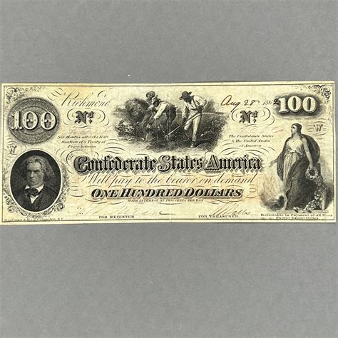 Lot 097 100 1862 Richmond Confederate States Of America 2656