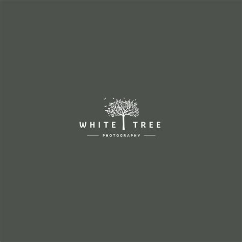 White Tree Logo By Mau Mau Tree Logo Design Tree Logos Logo Design