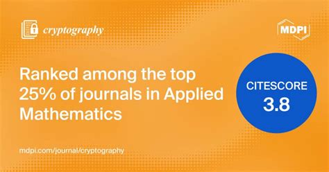 Cryptography Mdpi On Linkedin Citescore Ranks Q1 Q2