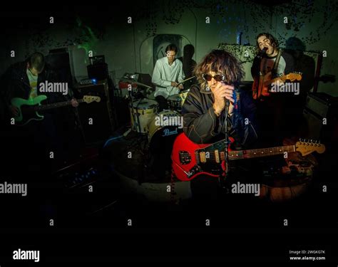 The Band Die Spitz Performs At The Farout Lounge Austin Texas Stock
