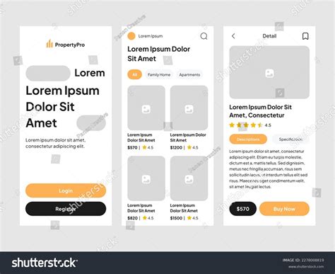 Clean Ui Ux Design Template Vector Stock Vector Royalty Free