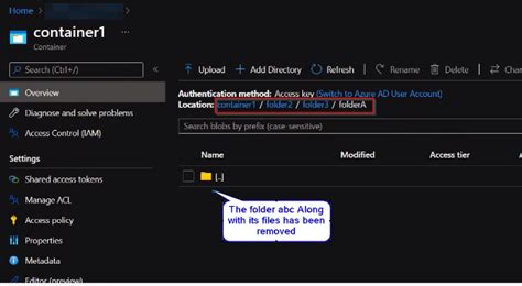 powershell how to delete subfolder in adls gen2 via azure databricks