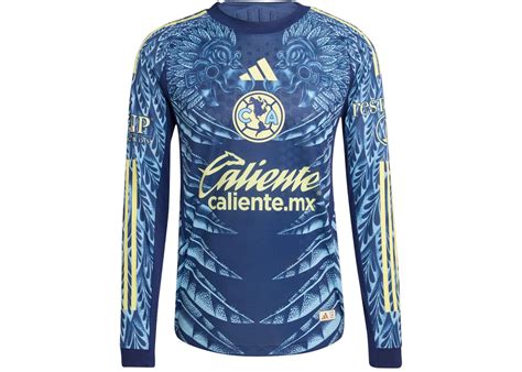 Adidas Club America 2526 Long Sleeve Away Authentic Jersey Team Navy