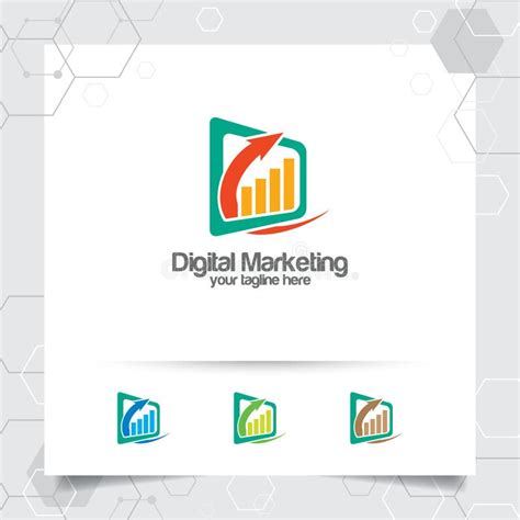 Business Finance Logo Design Vector With Chart Analysis Icon Symbol