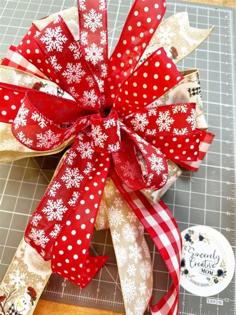 How To Make A Tree Topper Bow Sincerely Creative Mom