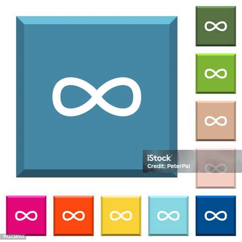 무한대 기호 흰색 아이콘 모서리 사각형 버튼 0명에 대한 스톡 벡터 아트 및 기타 이미지 0명 개념 개념과 주제 Istock