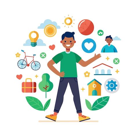 Human Daily Activity Concept Vector Illustration Premium Ai Generated