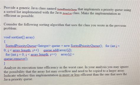 Solved Provide A Generic Java Class Named Chegg