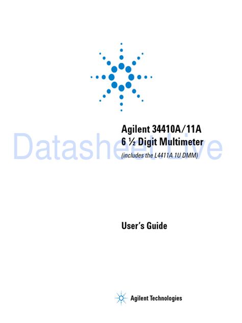 datasheet live agilent 34410a 11a 6 digit multimeter download free