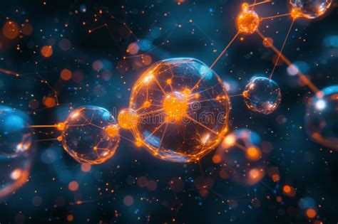 Abstract Molecule Structure Research In Molecular Chemistry Stock Image Image Of Atom