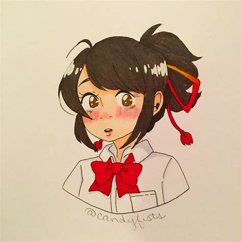 Miyamizu Mitsuha Kimi No Na Wa Drawn By Candyfists Danbooru