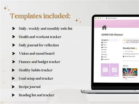 Notion ADHD Planner Notion Template Notion Planner Adhd Planner Notion Life Planner Notion
