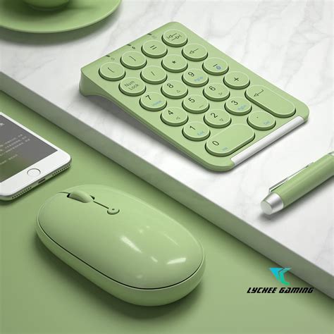 Bluetooth Number pad Numpad Bộ Bàn Phím Số Chuột Không Dây Bluetooth Màu Hồng Dễ Thương Có Thể