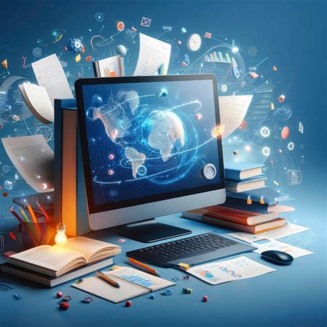 Premium Ai Image Online Learning Concept Ai Generative