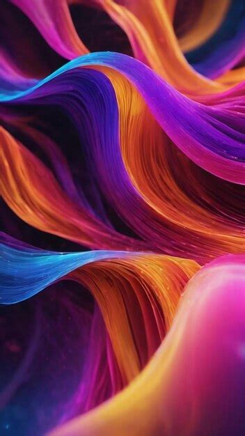 Premium Photo Digital Colorful Flowing Particles Wave Background Dynamic Futuristic Flowing