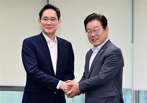 이재용 회장 만난 이재명삼성이 잘 돼야 투자자가 잘 돼 파이낸셜뉴스