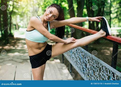 Sexual Sports Girl Playing Sports Outdoors Stock Photo Image Of Happy Girls