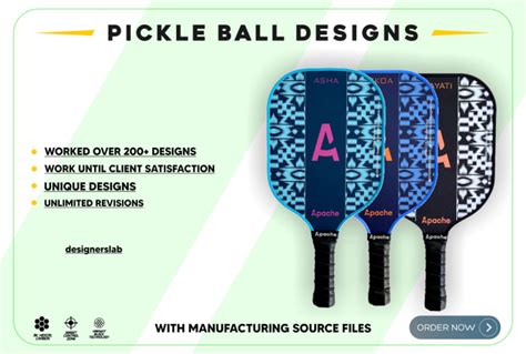 Professionally Create Pickleball Padel Racket Designs By Designerslab0