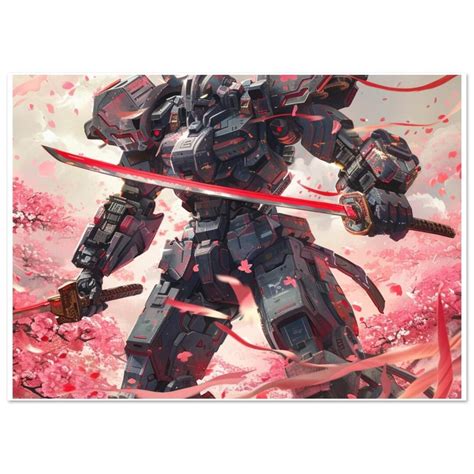 Sakura Robot Mec Poster Etsy