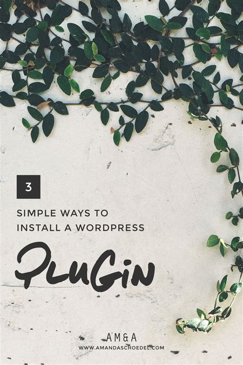 How To Install Wordpress Plugins Amanda Schoedel Creative