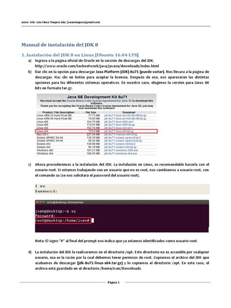 Manual Instalacion Jdk Linux Pdf Java Lenguaje De Programación
