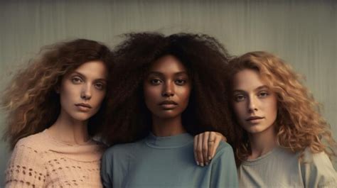 Premium Photo Beautiful Diverse Girls Posing Together Smiling And