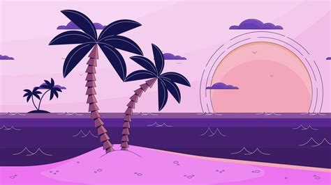 Beautiful Animated Beach Background For Your Projects