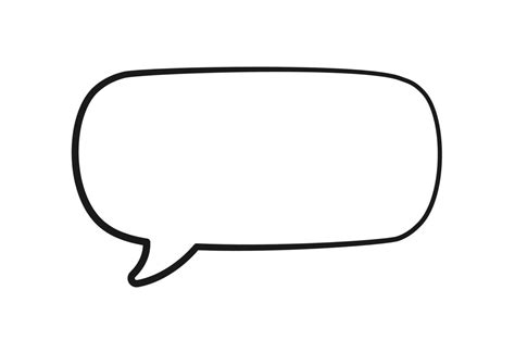 Empty Speech Bubbles Text Box Comic Speech Bubble Doodle Outline