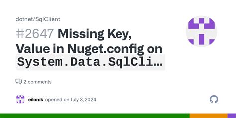 Missing Key Value In Nfig On `system Data Sqlclient` To `microsoft Data Sqlclient