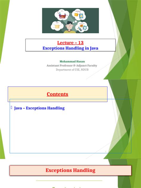 Lecture 13 Exception Handling Pdf Java Programming Language
