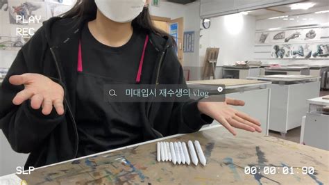 Vlog 비니 일상 브이로그 🎨미대 입시 재수생 브이로그💕 홍대 신촌 미술학원 은박접시 소묘 롯데시네마 영화 관람 Youtube
