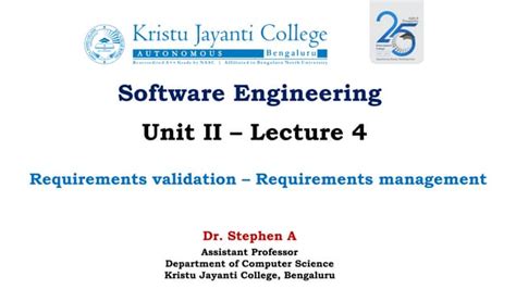 Unit 2 Lecture 4 Requirements Validation Requirements Managementpdf