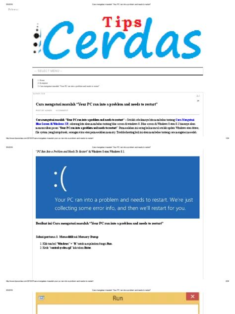Pdf Cara Mengatasi Masalah Your Pc Ran Into A Problem And Needs To