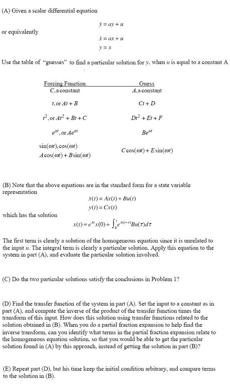Given A Scalar Differential Equation Ay U Or
