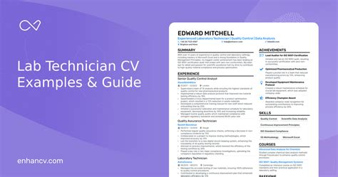 Lab Technician CV Examples Guide For 2025