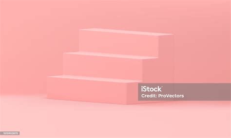 3d 계단 핑크 사다리 수준 기하학적 구조 성공 성취 기회 받침대 벡터 계단에 대한 스톡 벡터 아트 및 기타 이미지 계단 배경 주제 분홍 Istock