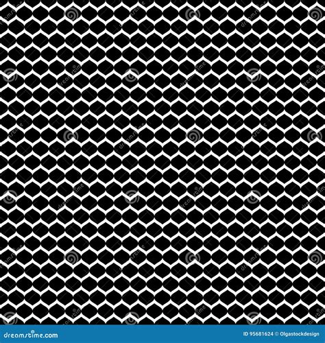 Vector Seamless Pattern Monochrome Mesh Black And White Stock Vector Illustration Of Seamless