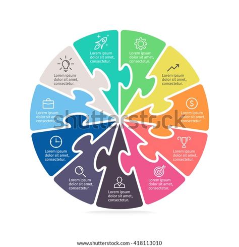 Pie Chart Diagram Steps Options Stock Vector Royalty Free Shutterstock