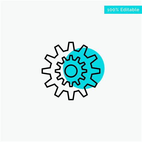 Settings Cog Gear Production System Wheel Work Turquoise Highlight