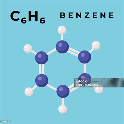 Benzene C6h6 Molecule Vector Illustration Stock Illustration Download