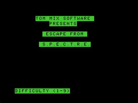 Escape From Spectre 1983 Mobygames