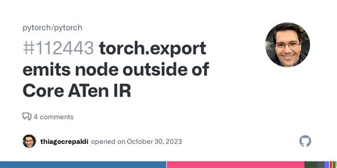 Torchexport Emits Node Outside Of Core Aten Ir · Issue 112443