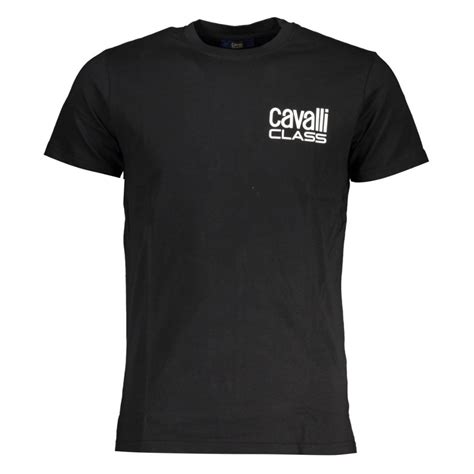 Cavalli Class Small Bold Logo Black T Shirt