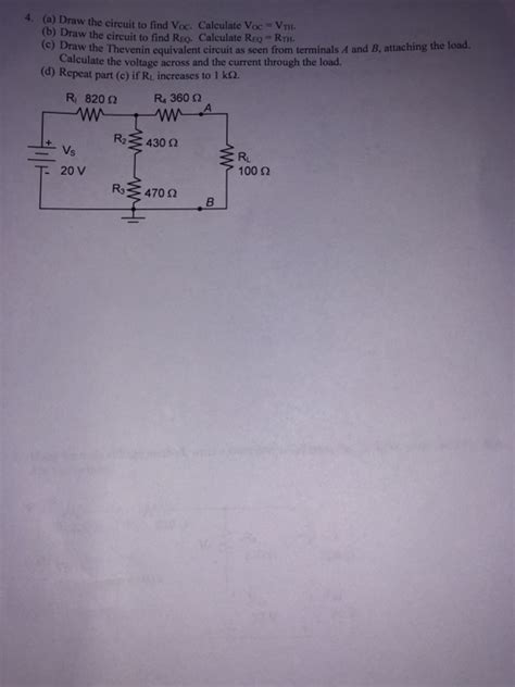 Solved A Draw The Circuit To Find Voc Calculate Voc Chegg